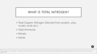 Total Nitrogen Determination - Traditional and Modern Methods | PPTX