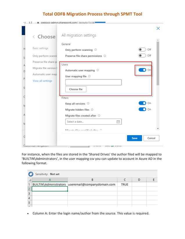 Total ODFB Migration Process through SPMT Tool | PDF