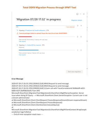 Total ODFB Migration Process through SPMT Tool | PDF