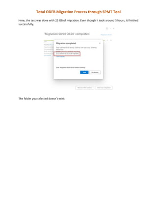 Total ODFB Migration Process through SPMT Tool | PDF