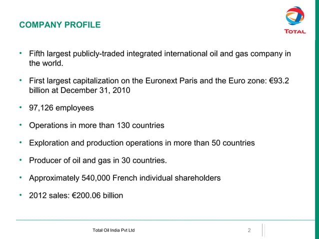 Market Development for Lubricants(Total Oil) | PPT