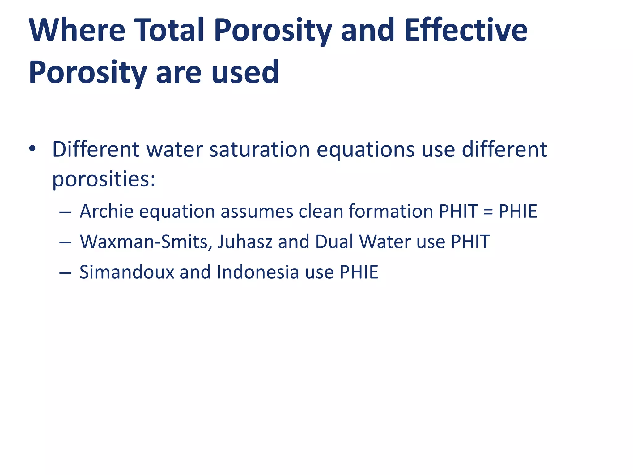 Total or effective porosity | PPTX