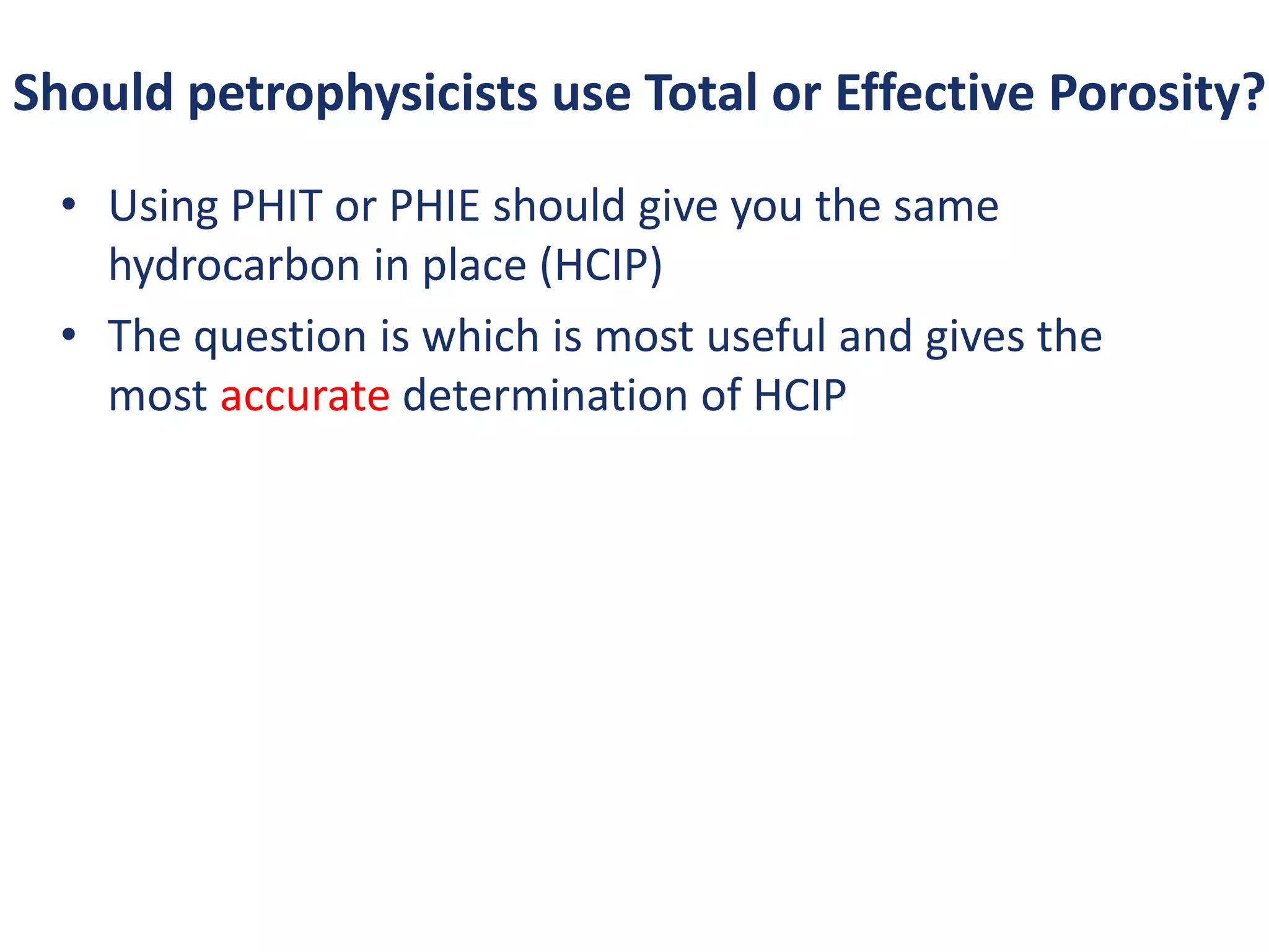 Total or effective porosity | PPTX