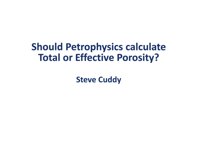 Total or effective porosity | PPTX