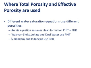 Total or effective porosity | PPTX
