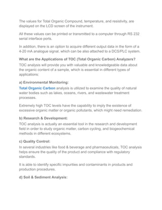 Total Organic Carbon Analyzer Principles | PDF