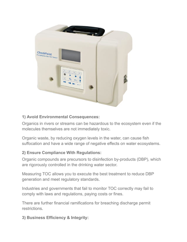 Total Organic Carbon (TOC): An Overview | PDF