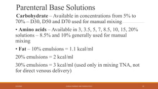 Total parenteral nutrition | PPTX