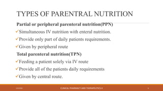 Total parenteral nutrition | PPTX