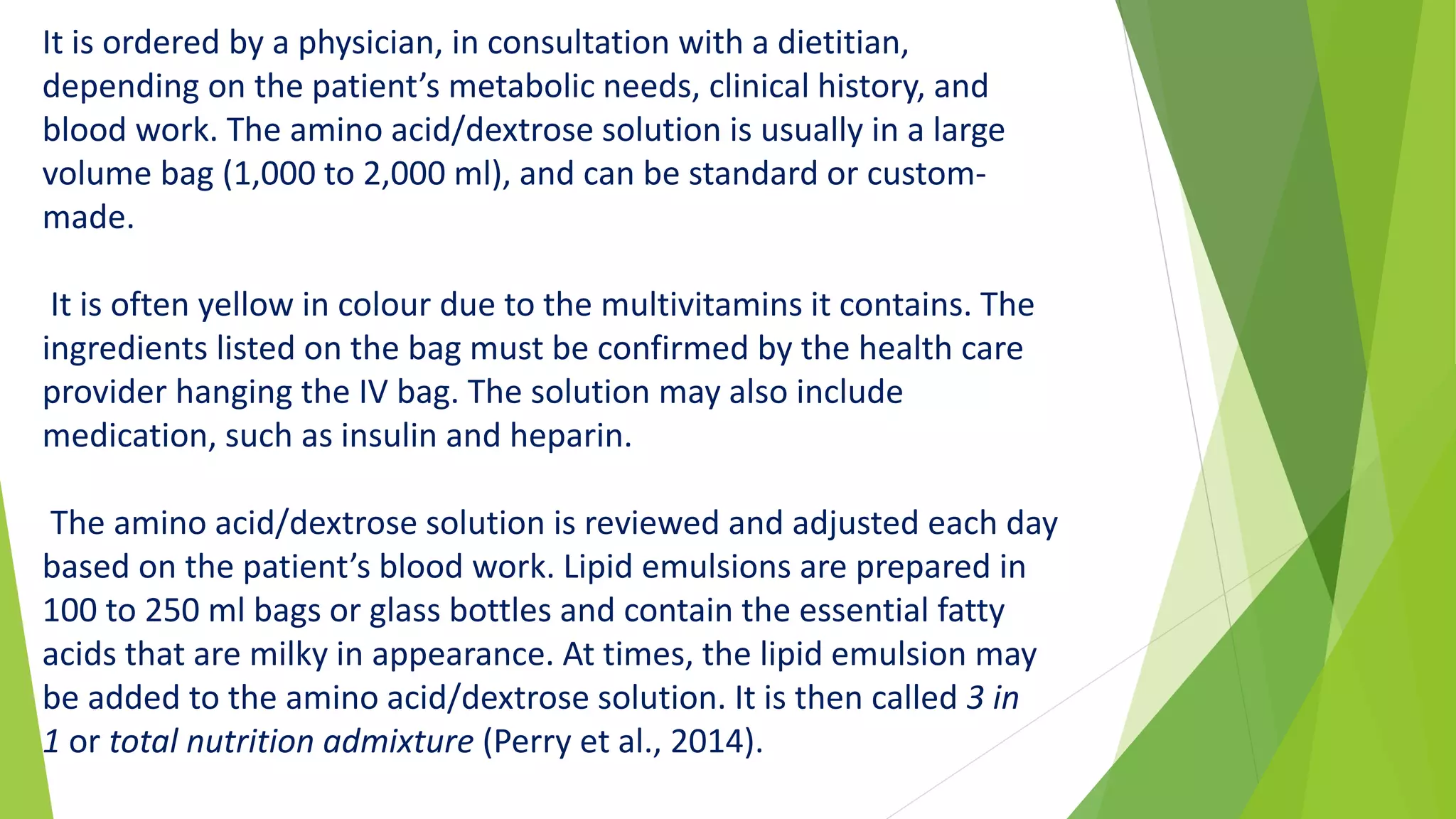 Total parenteral nutrition | PPTX