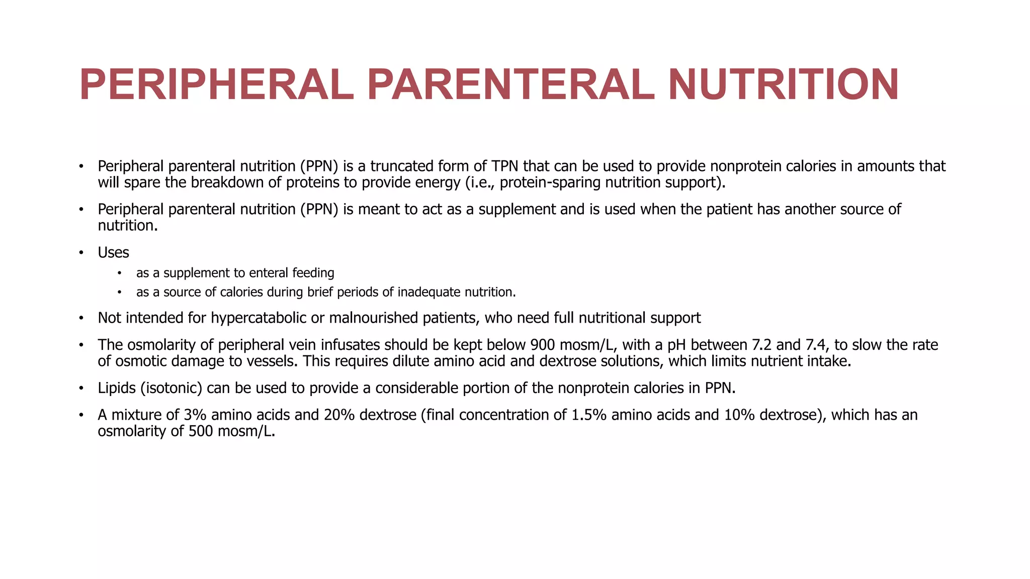 nutrition in ICU part 2. (Total parenteral nutrition) | PPTX