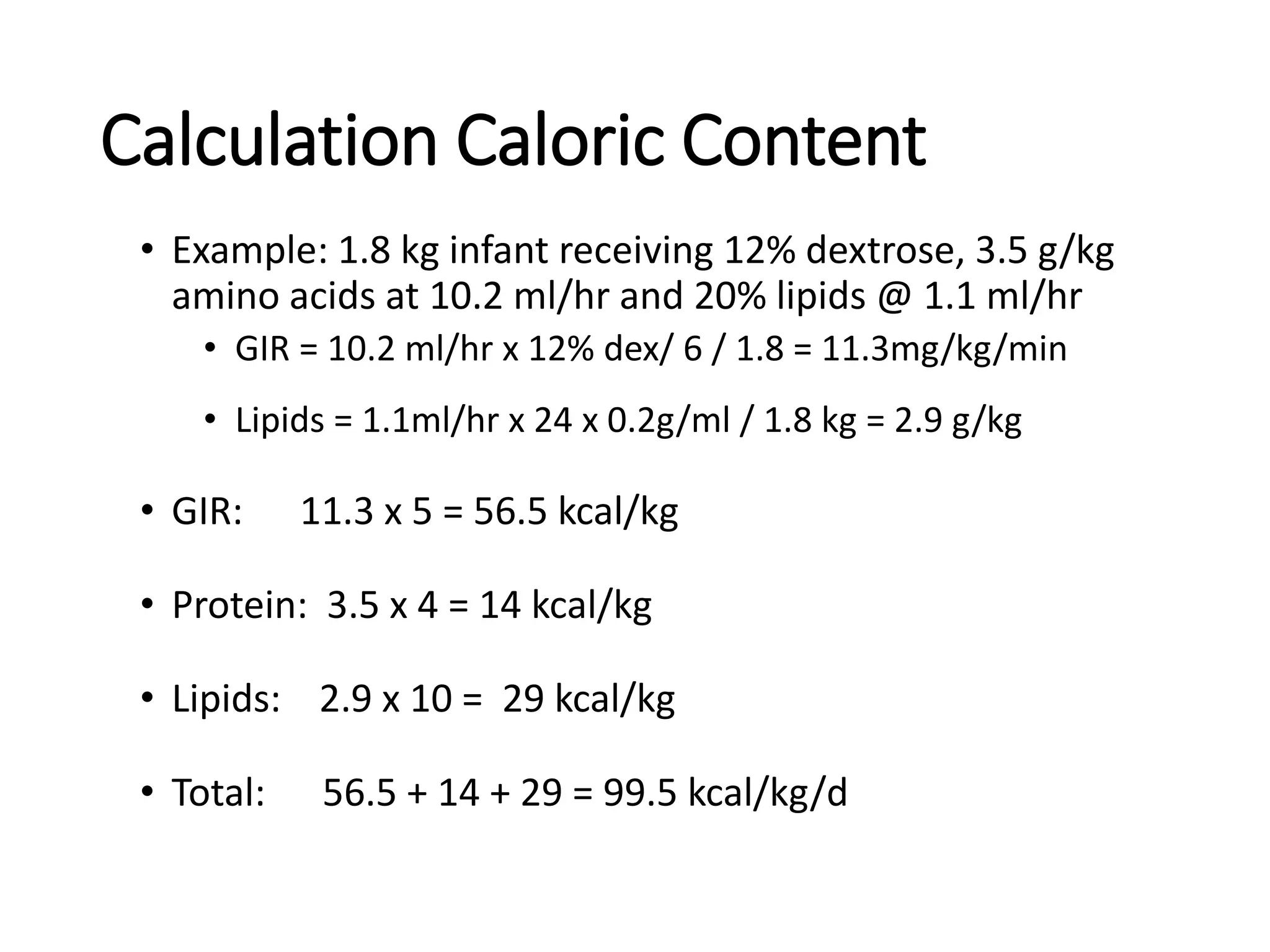 Total parenteral nutrition in the nicu Total parenteral nutrition in ...