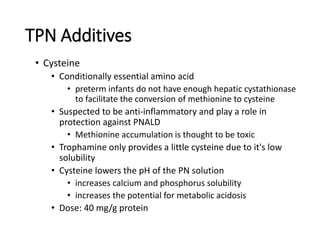 Total parenteral nutrition in the nicu Total parenteral nutrition in ...