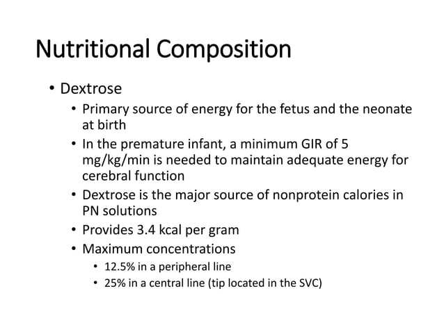 Total parenteral nutrition in the nicu Total parenteral nutrition in ...