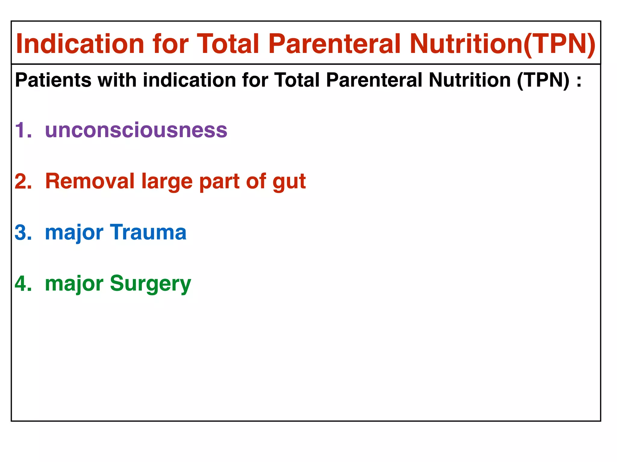 Total parenteral nutrition ( TPN ) | PDF
