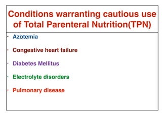Total parenteral nutrition ( TPN ) | PDF