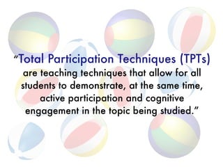 Total Participation Techniques | PDF