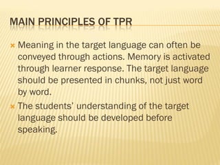 Total Physical Response (TPR) | PDF