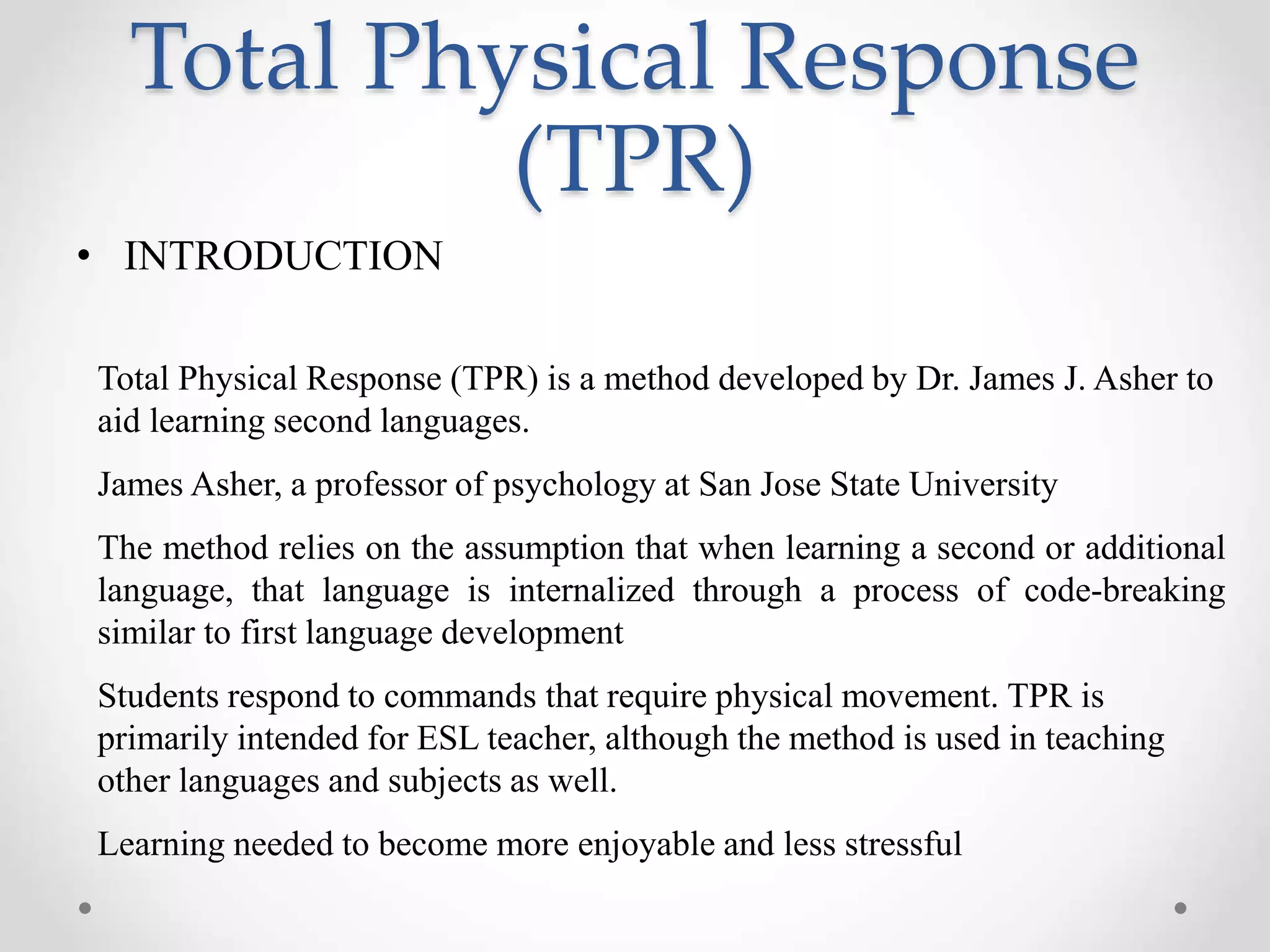 Total physical response | PPT