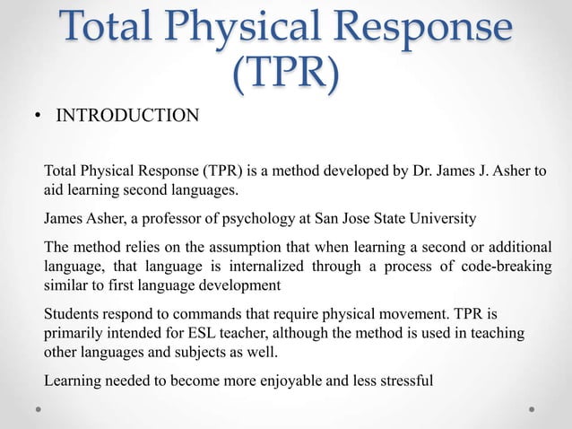 Total physical response | PPT