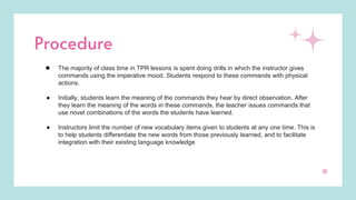 TOTAL PHYSICAL RESPONSE METHOD FOR TEACHING ENGLISH.pptx