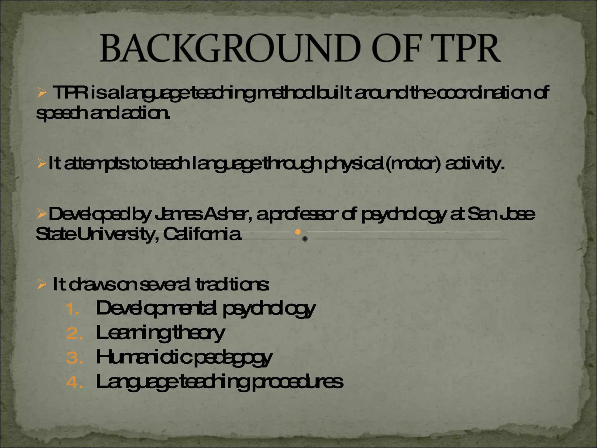 Total Physical Response (Tpr) | PPT