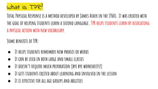 Total Physical Response (TPR) | PDF | Homework and Study | Education