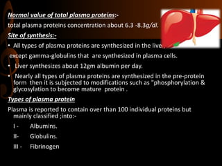 Total plasma protein | PPTX