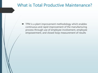 Total productive maintanance | PPT