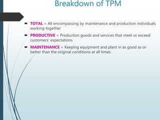 Total productive maintanance | PPT
