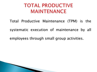 Total Productive Maintenance | PPT