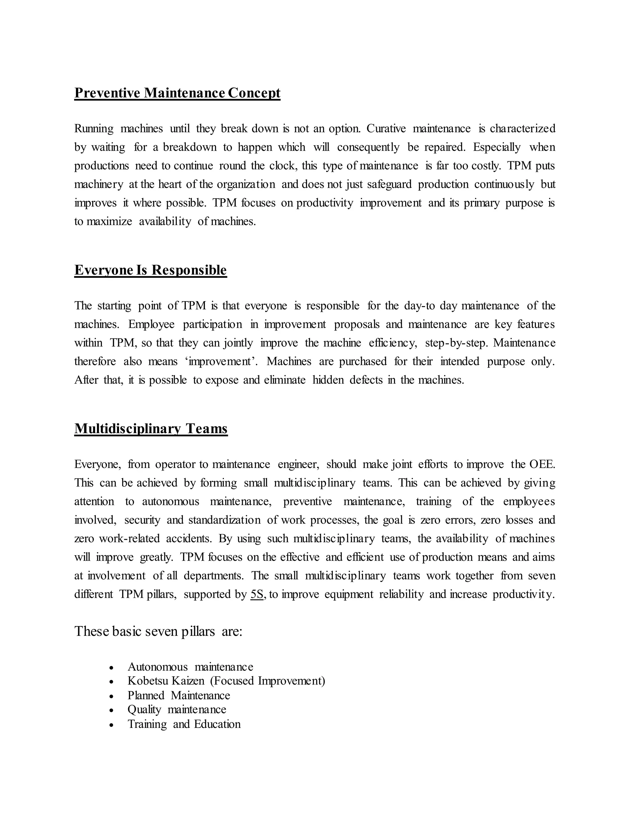 Total productive maintenance | DOCX