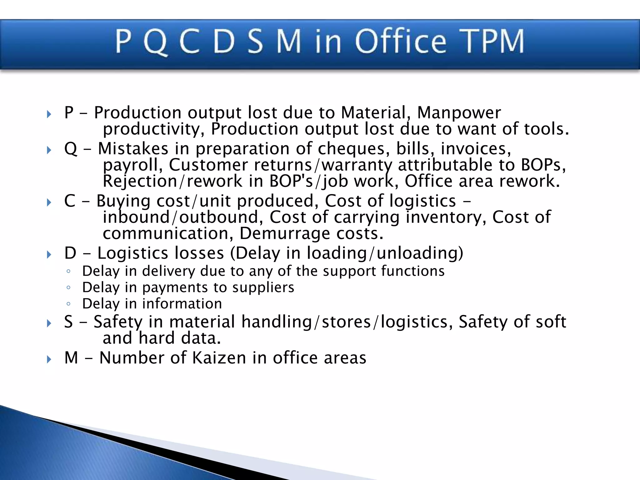 TPM - Total Productive Maintenance | PPTX