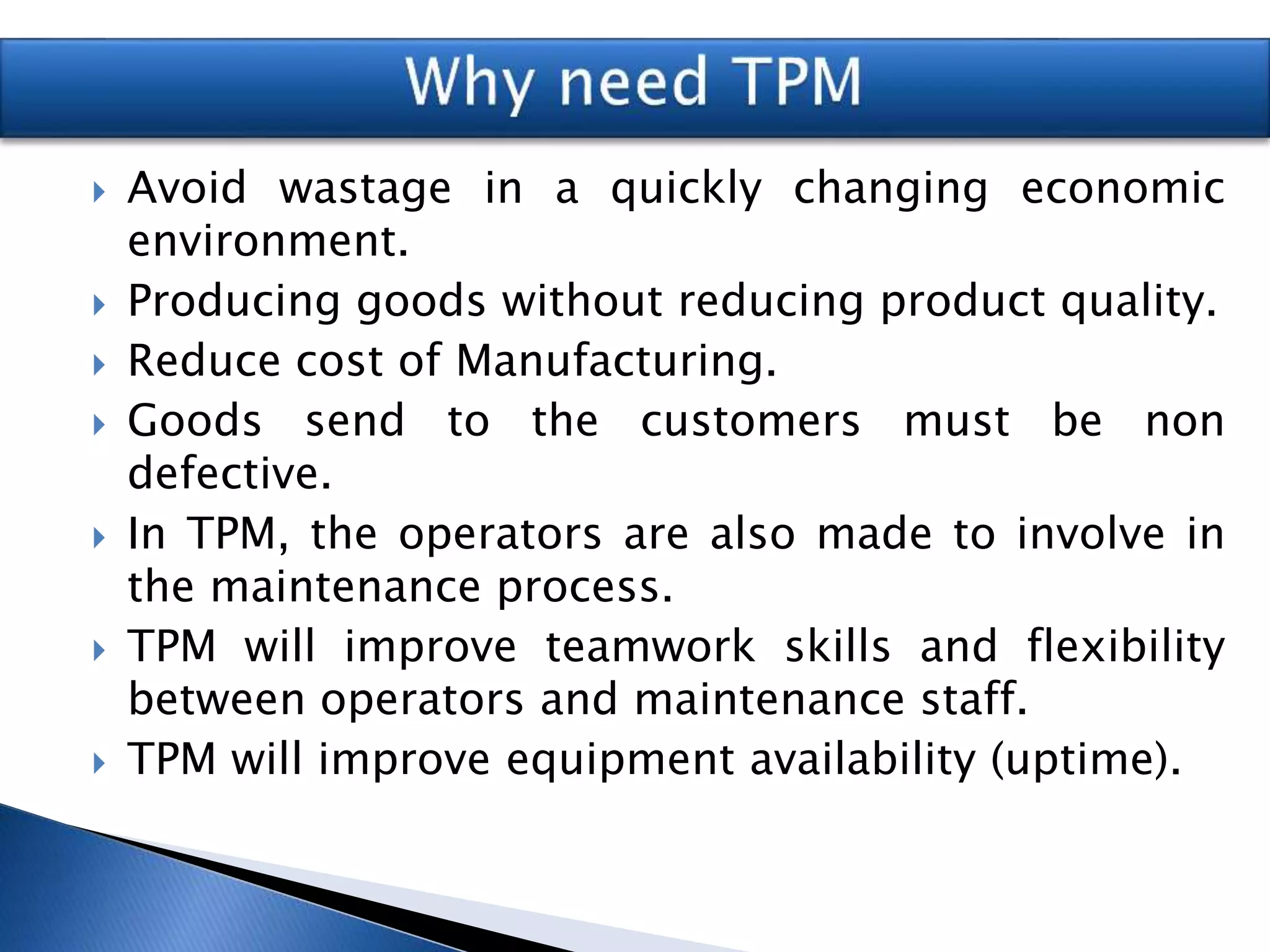 TPM - Total Productive Maintenance | PPTX