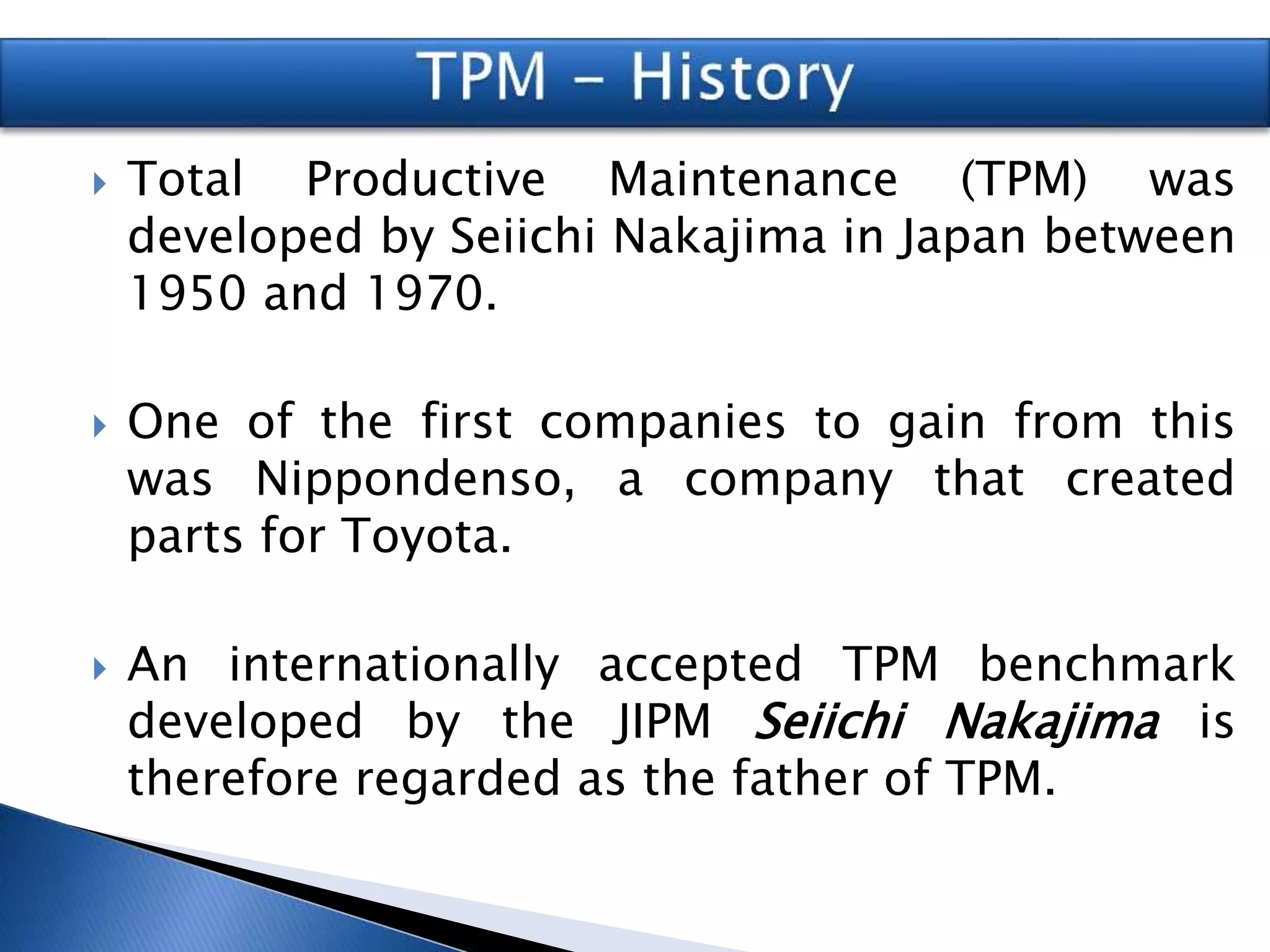 TPM - Total Productive Maintenance | PPTX