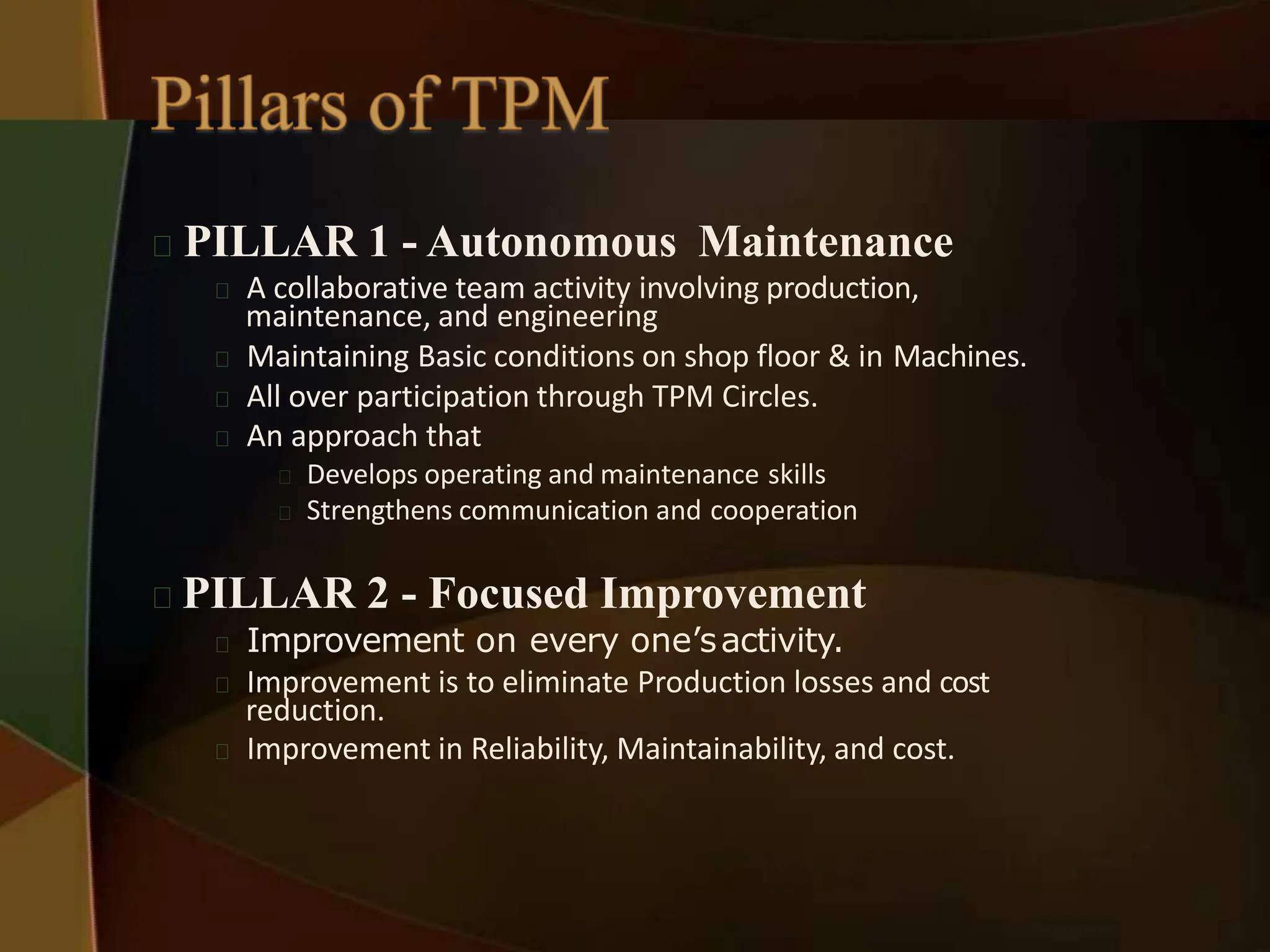 Total Productive Maintenance (TPM).pdf | Manufacturing Industry ...