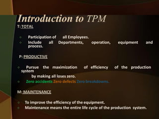 Total Productive Maintenance (TPM).pdf | Manufacturing Industry ...