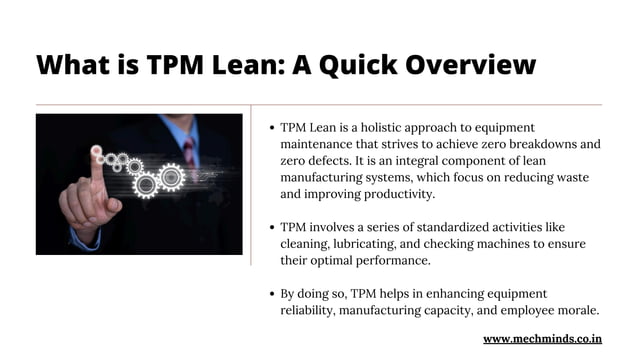 Why Choose TPM for Effective Lean Manufacturing? - Mech Minds | PPT