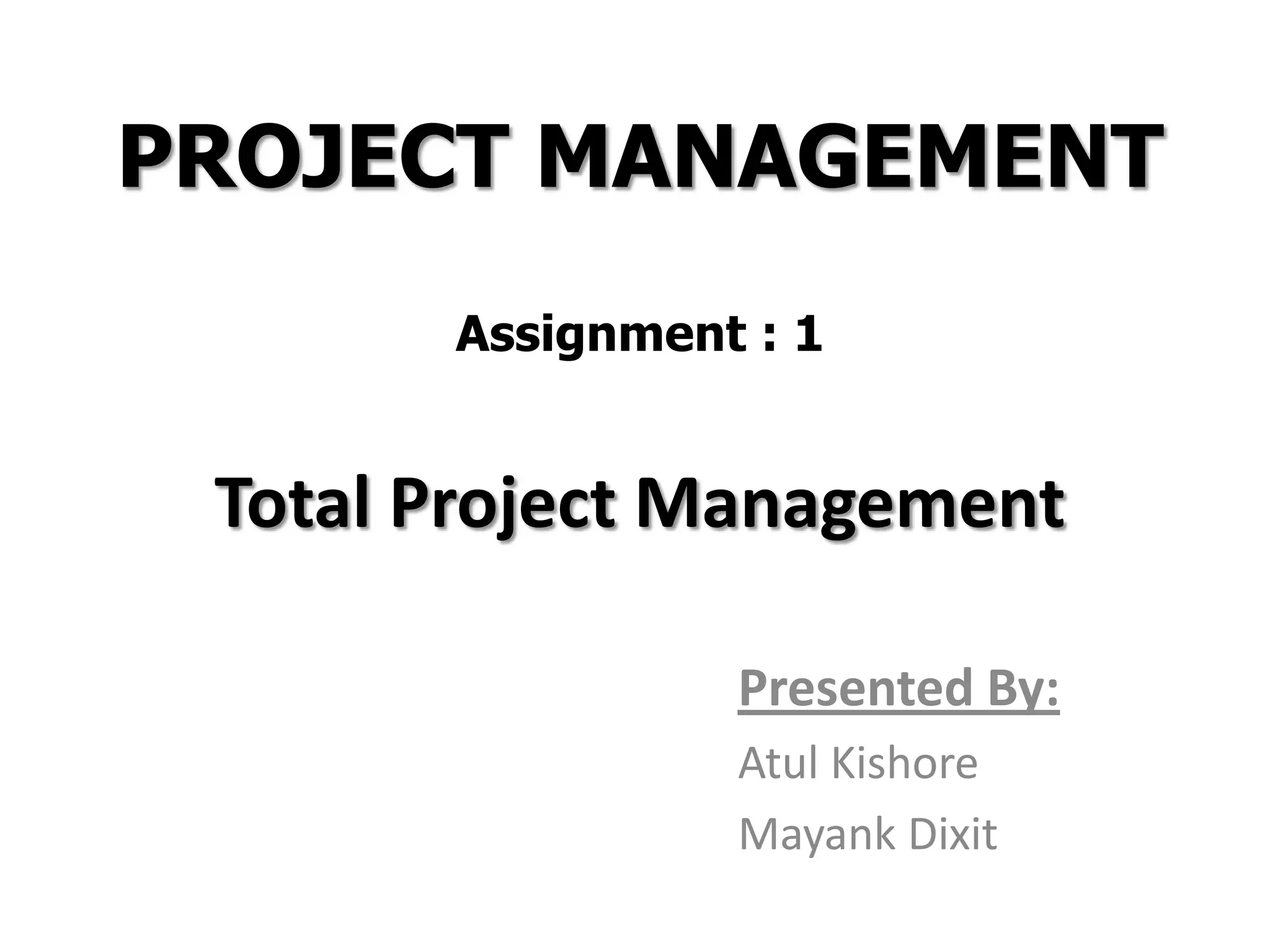 Total project management | PPTX