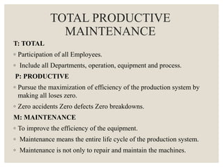 Total productive maintenance | PPT