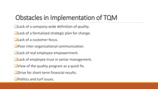 Total quaality management | PPTX