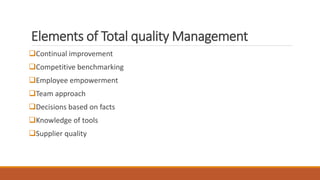Total quaality management | PPTX