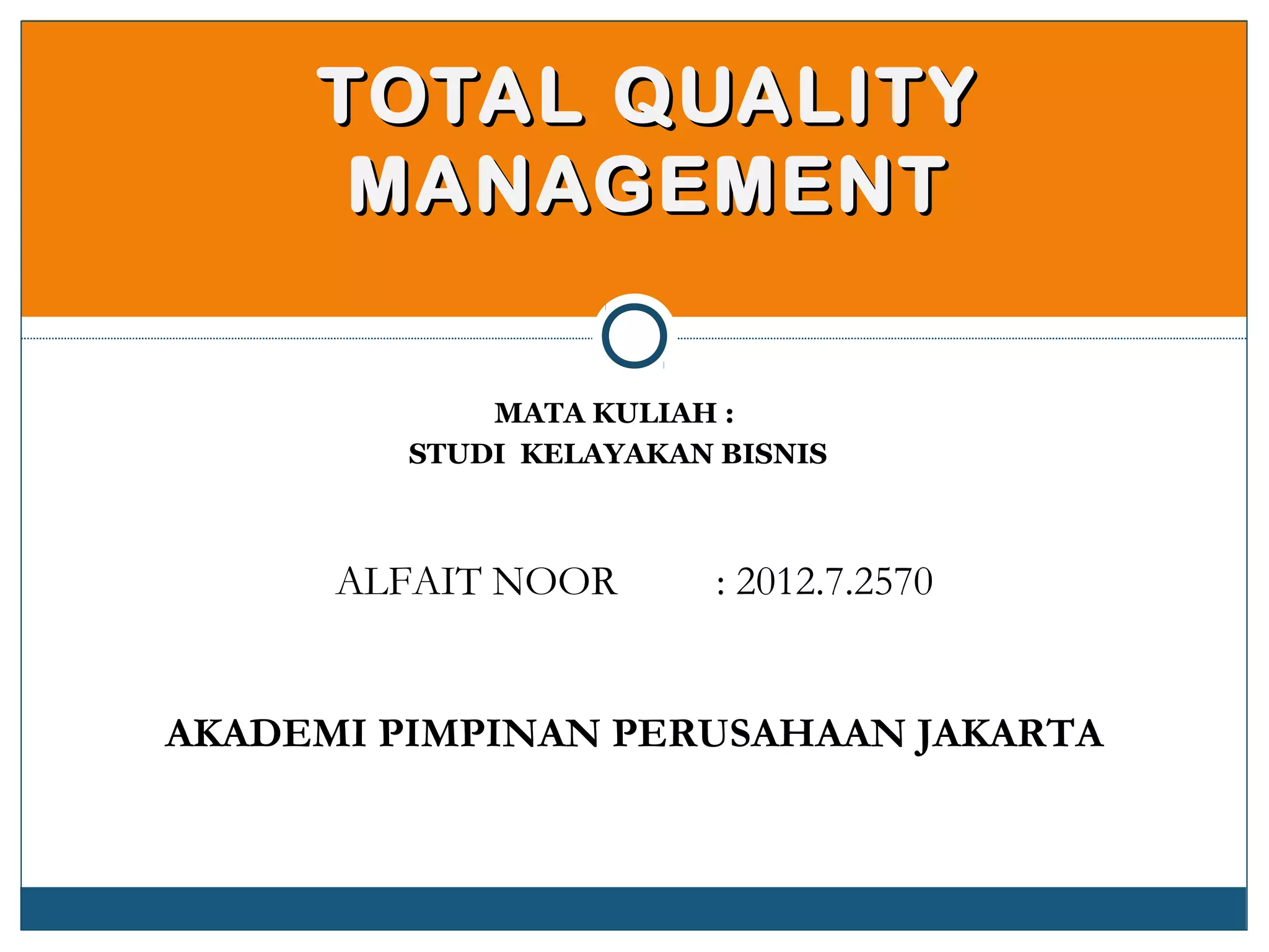Total quality management | PPT