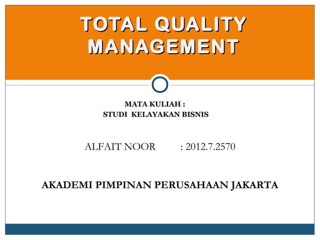 Total quality management | PPT