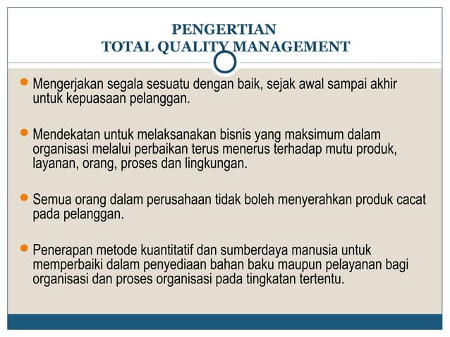Total quality management | PPT