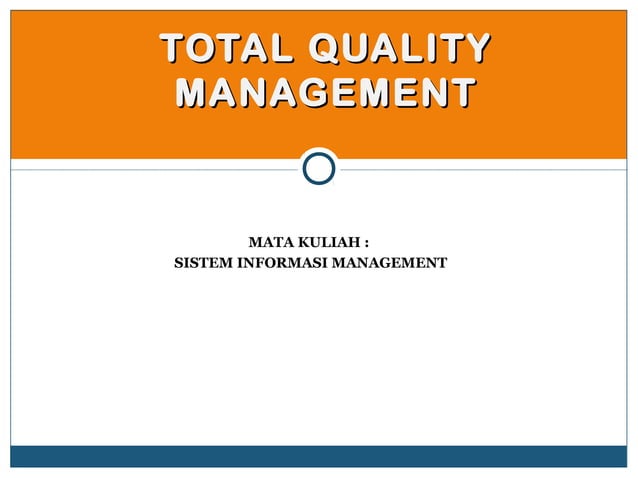 Total Quality Management (TQM) | PPT