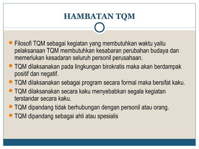 Total Quality Management (TQM) | PPT