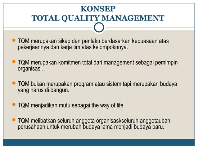 Total Quality Management (TQM) | PPT