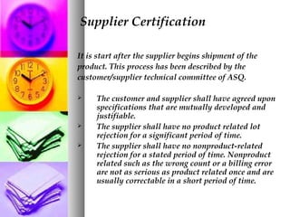 Supplier Certification, Rating, Performance measure | PPT