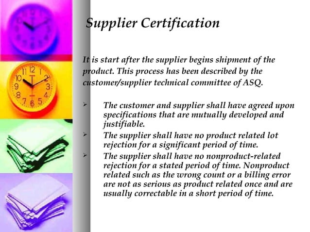 Supplier Certification, Rating, Performance measure | PPT